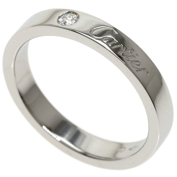 Cartier | Jewelry | Cartier Engraved P Diamond 5 Ring Platinum Pt950 ...